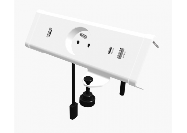 Panconnect EDGE S - 1 prise 230v FR, USB-A/USB-C de charge, 1 port HDMI ...